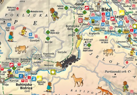 Bled - doživetja - tematska karta - Kartografija d.o.o.